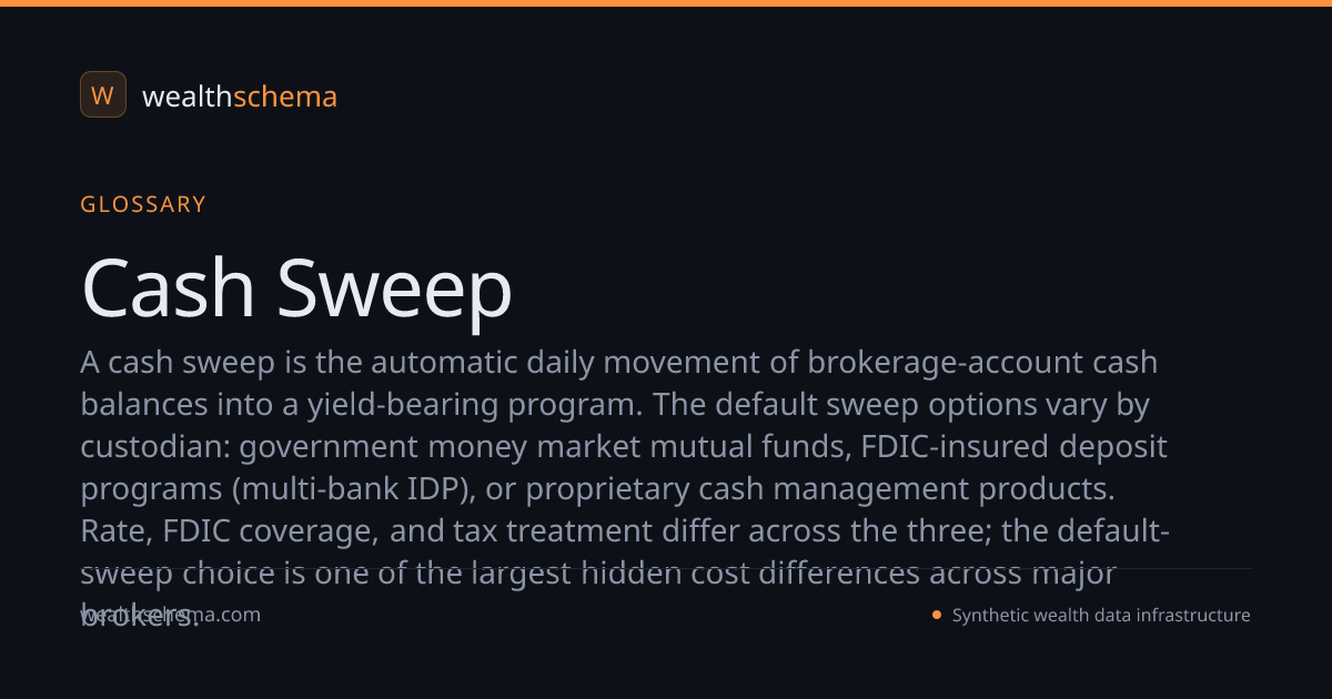 Cash Sweep — Glossary | WealthSchema